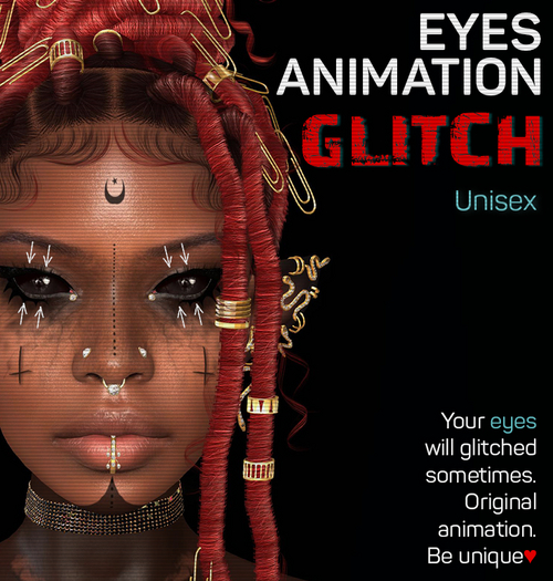 Second Life Marketplace - {Amazing} Glitch EYES animation